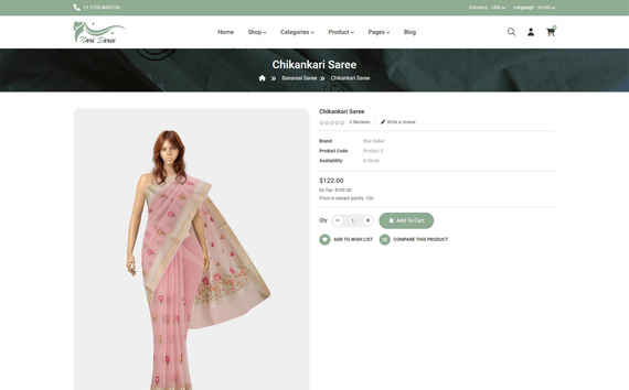 NariSaree - Saree Store HTML5 Website Template #341431