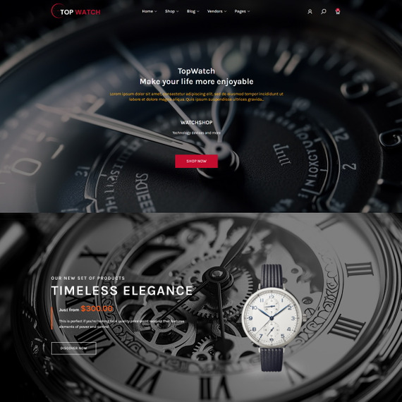 TopWatch – Watch Store & Repair Services Elementor WordPress Theme #423927