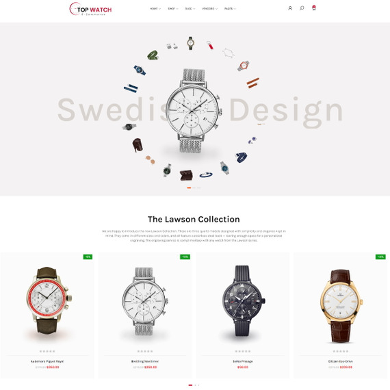 TopWatch – Watch Store & Repair Services Elementor WordPress Theme #423927