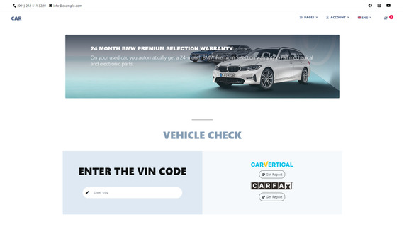 Car Dealer / Car Rental HTML Site Template #287629