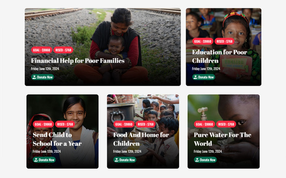 Humanity - Charity Foundation & NGO Nonprofit Donation Responsive ...