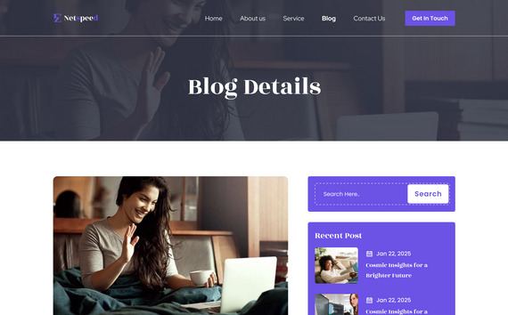 EZ-Netspeed: Ultimate Internet Service Provider WordPress Theme #521516