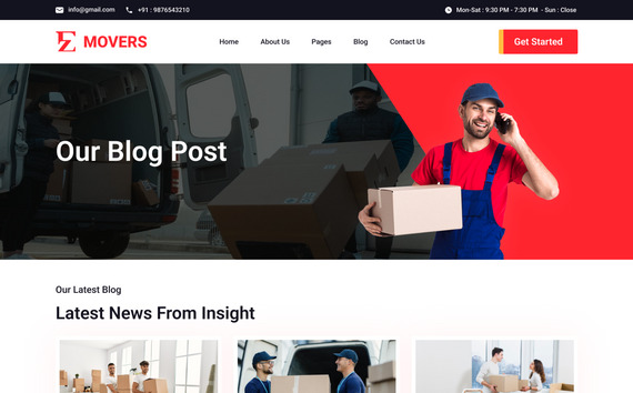 EZ Movers: A Versatile And Powerful WordPress Theme for Movers and Packers #448304