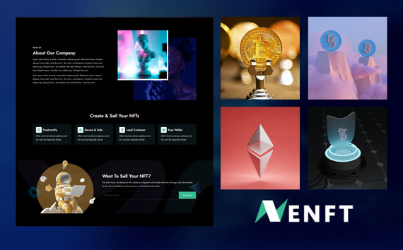 ENFT - NFT Marketplace HTML5 Template #266683