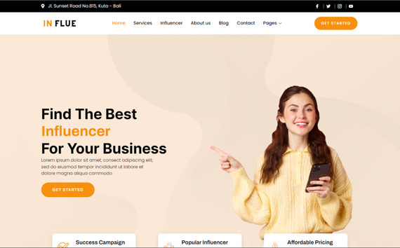 Influe - A Premium WordPress Theme For Influence Marketing – SEO ...