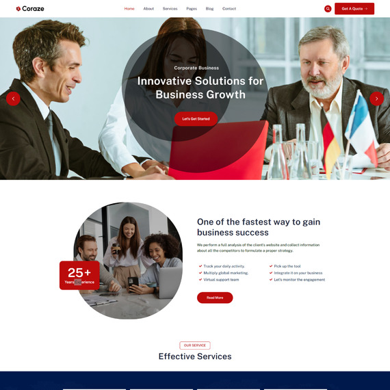 Coraze - Business Corporate WordPress Theme #445171