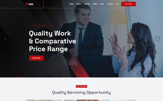 Pure - Human Resource Wordpress Theme #381798