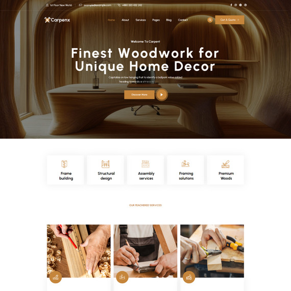 Carpenx - Carpenter and Craftsman WordPress Theme #449923