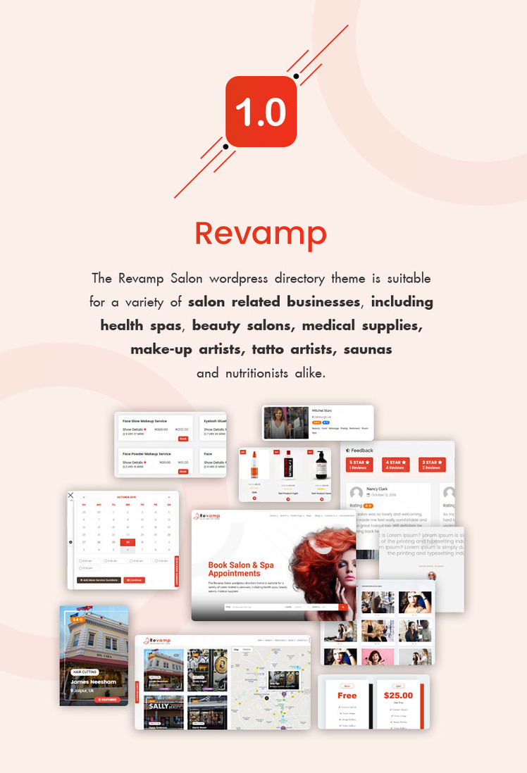 Revamp - Salon Directory WordPress Theme #123156