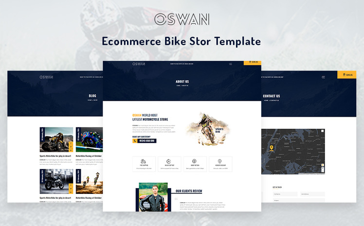 Oswan - eCommerce Bike Store Website Template #68709