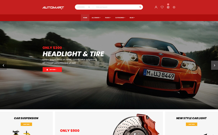AutoMart Auto Parts Car Accessories Shopify Theme
