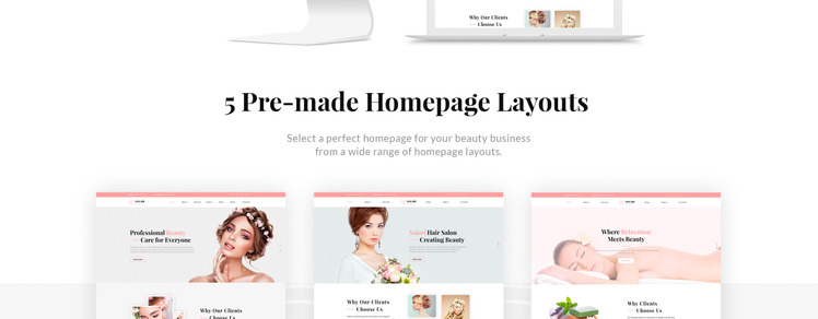 Solari - Beauty Salon HTML5 Website Template #68393