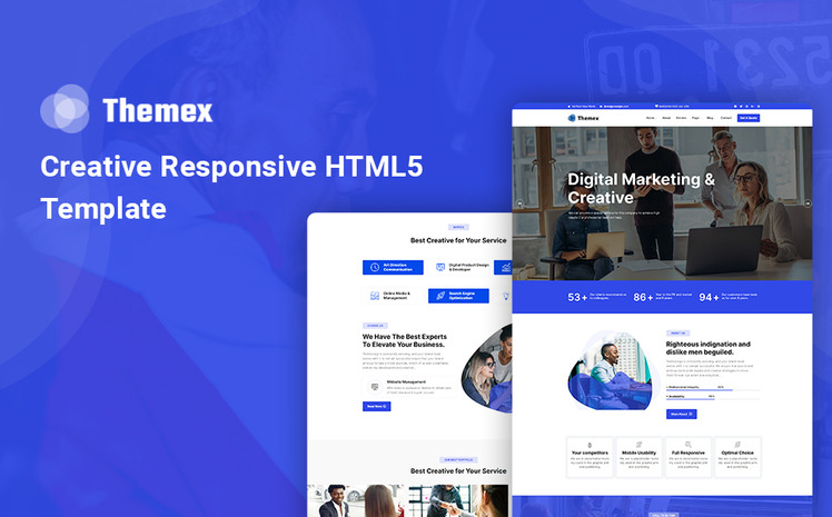 Themex - Creative Responsive Website Template #143353