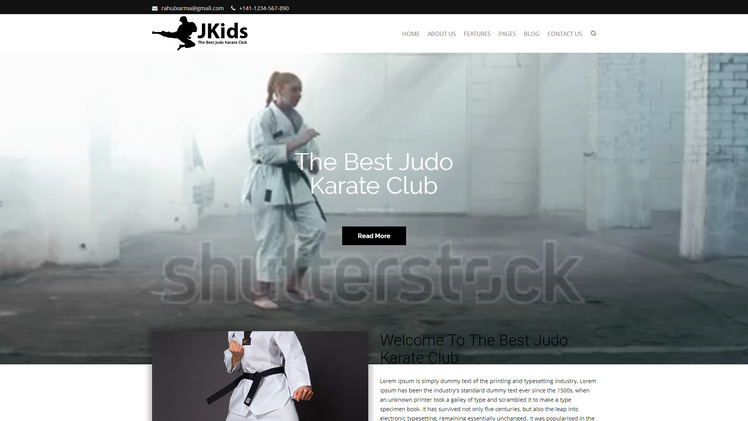 JKids - Judo Karate and Martial Art HTML Website Template #67934