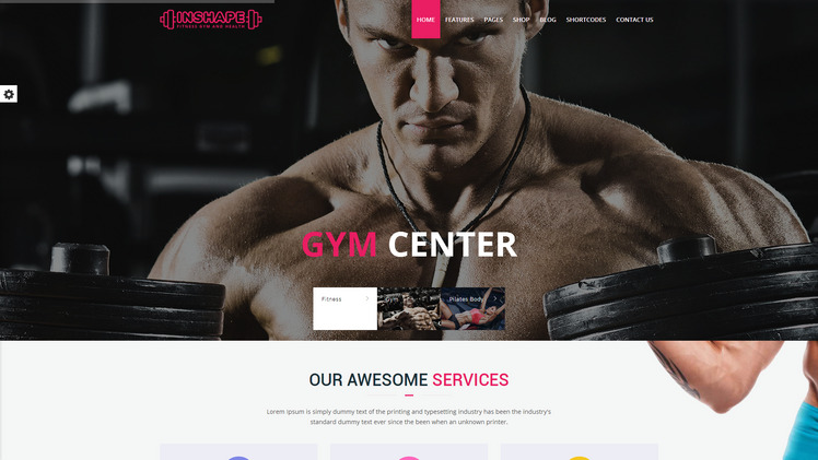 InShape: Gym, Body Building, Fitness Website Template #68889
