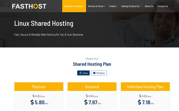 Fasthost - Web and Domain Hosting Website Template #77188