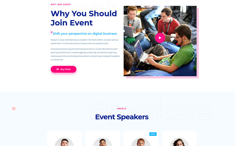 Eventes - Event Conference HTML5 Website Template #85749