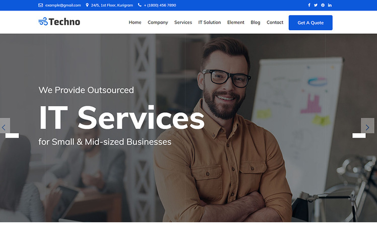 Techno - Best IT Solution & Multi-Purpose HTML5 Template + RTL #101273