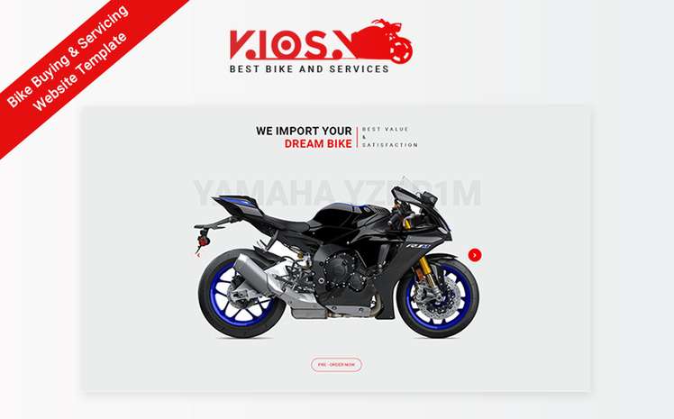 Kiosk Bike - Motor Cycle eCommerce HTML5 Website Template #113114