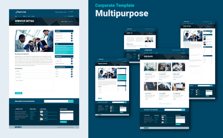Multipurpose Corporate Executive Website Template #101184