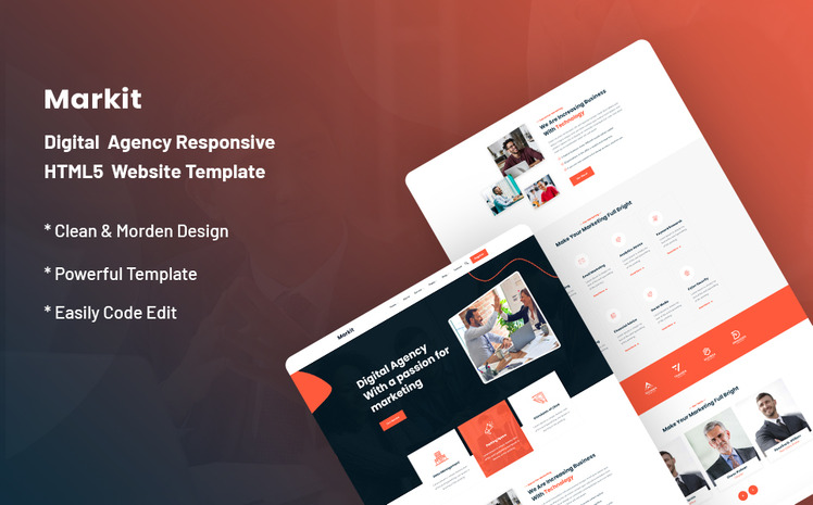 Markit – Digital Agency Responsive Website Template #273112