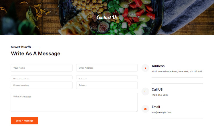 Restaurant HTML Website Template #326212