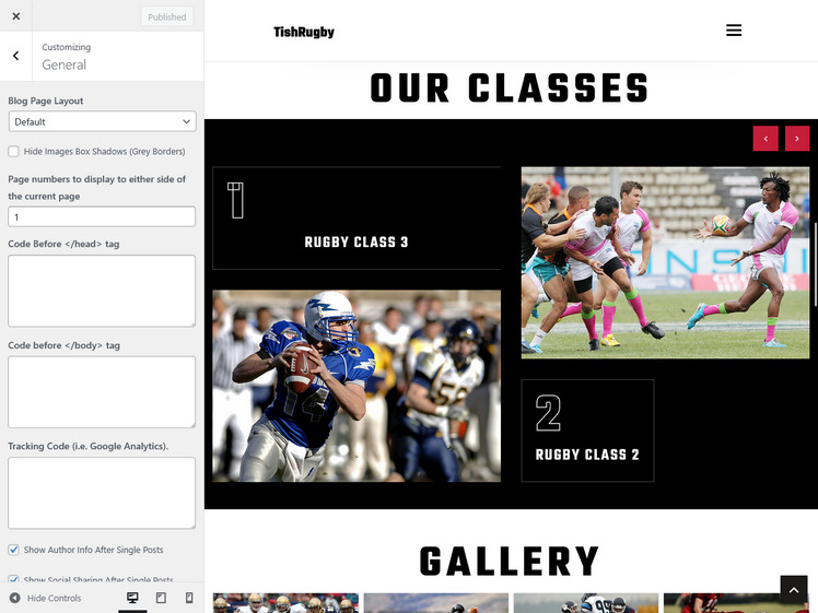 TishRugby - Rugby WordPress Theme #429435