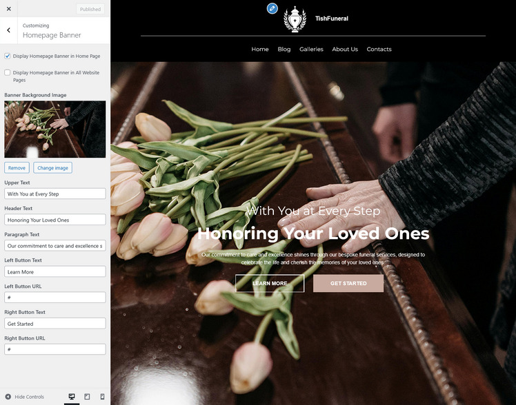 TishFuneral - Funeral Services WordPress Theme #401548