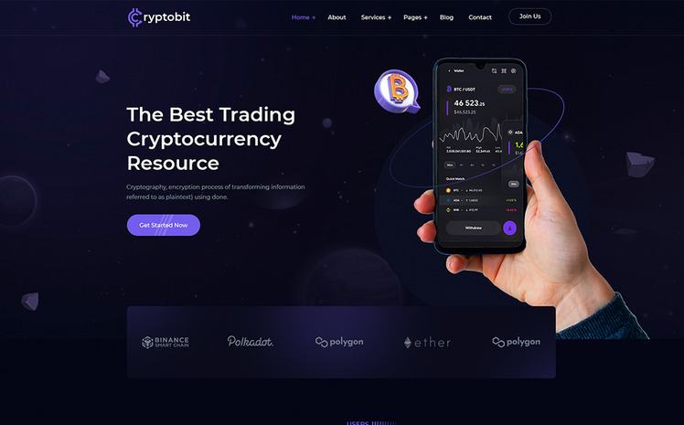 Cryptobit - Financial Technology & Crypto Currency WordPress Theme #313063