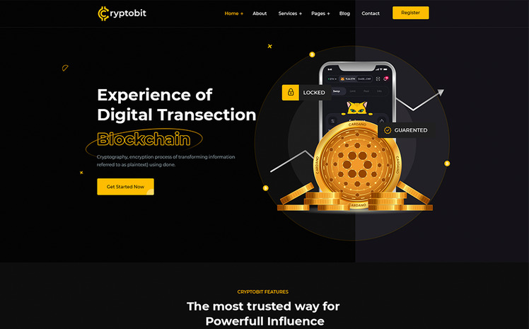 Cryptobit - Financial Technology & Crypto Currency WordPress Theme #313063