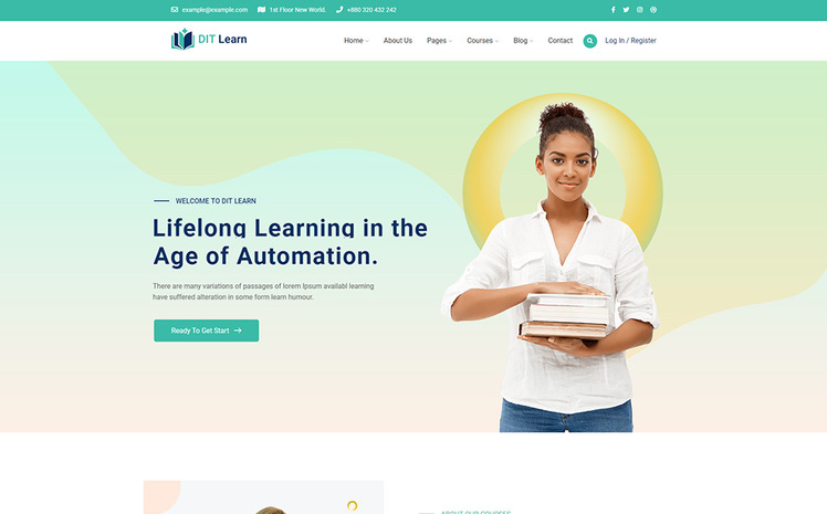 Education Online Course HTML5 Template #343633