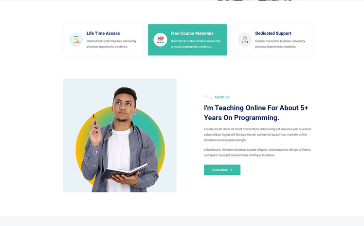 Education Online Course HTML5 Template #343633