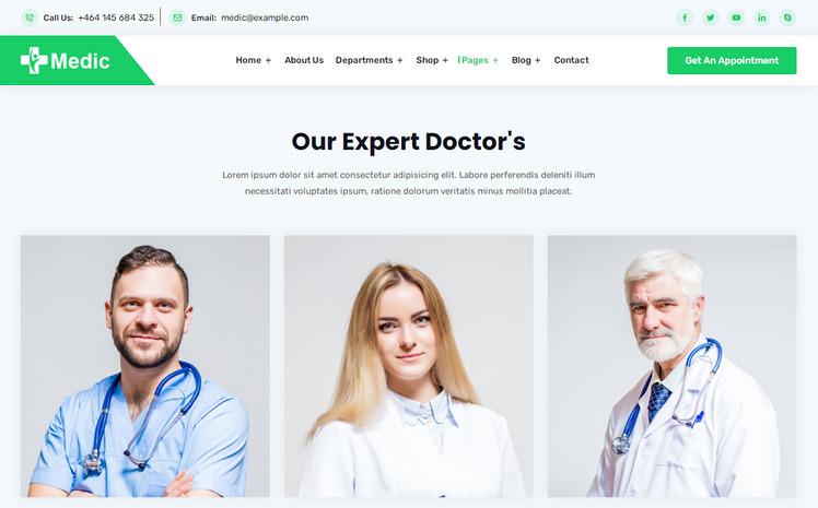 Medic - Hospital, Diagnostic, Clinic, Health and Medical Lab HTML and ...