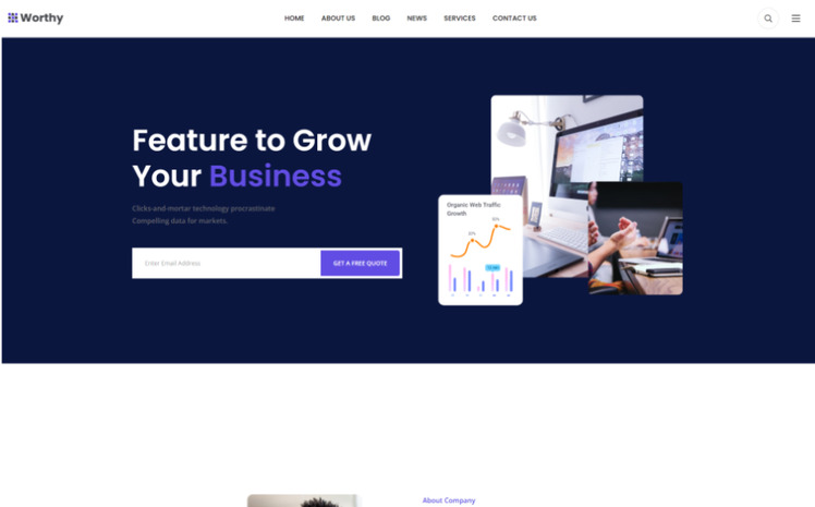 Worthy - Software & Technology HTML Template #307129