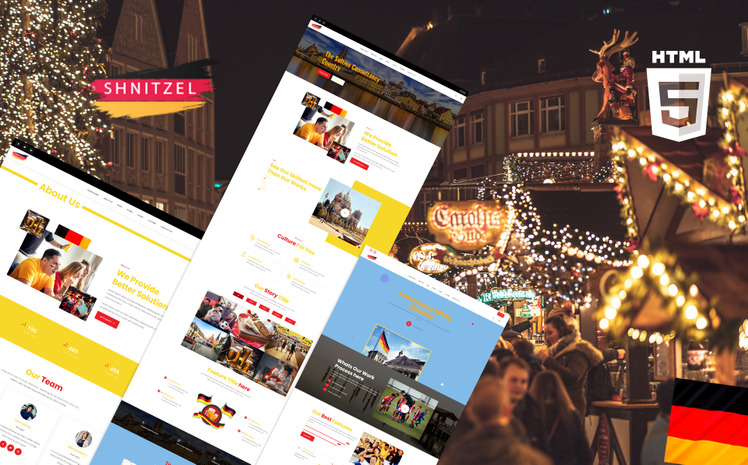 Shnitzel Germany Culture HTML5 Website Template #241346