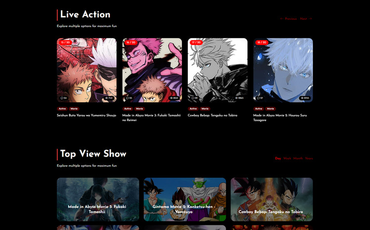 Anime&Manga-Hub - Anime and Manga Online HTML5 Website Template #319786