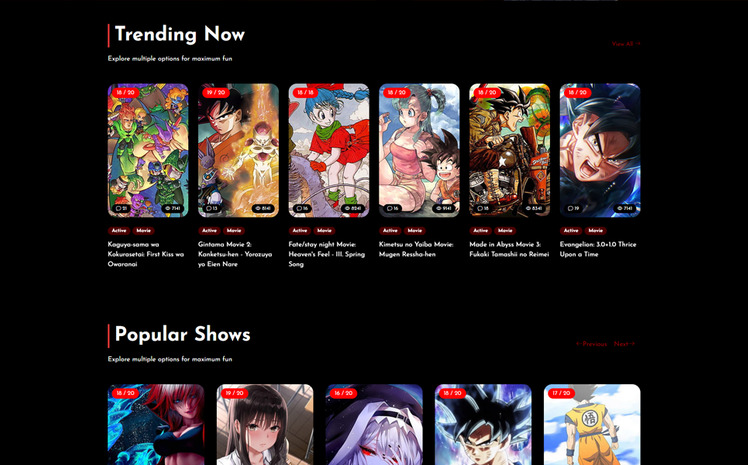 Anime&Manga-Hub - Anime and Manga Online HTML5 Website Template #319786