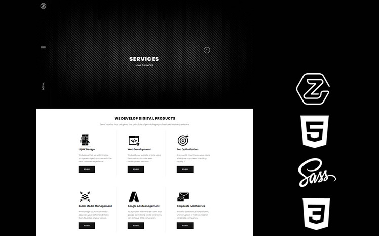 Zen Creative Html5 Css3 Theme Website Template #228066