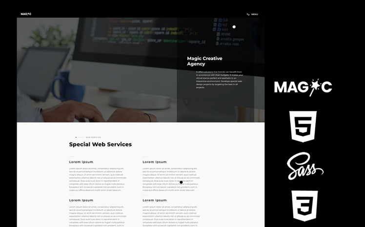 Magic Creative Agency HTML5 CSS3 Theme Website Template #224555