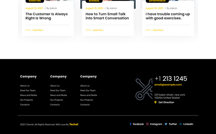 Teckat | Business HTML 5 Website Template #186123