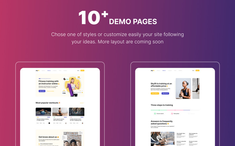 SkyFit - Bootstrap Html 5 Fitness Template #242829