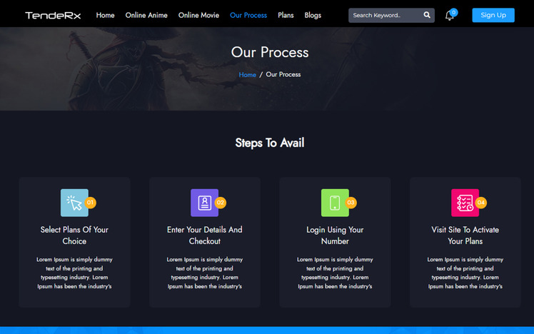 Tendex - Anime and Manga HTML5 Website Template #296910