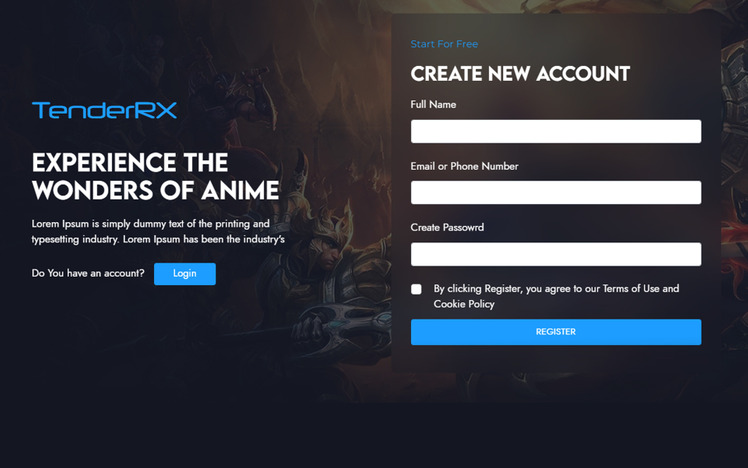Tendex - Anime and Manga HTML5 Website Template #296910
