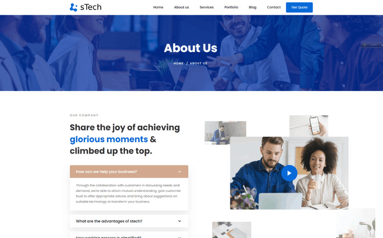 sTech - Technology IT Solutions HTML5 Template #254619