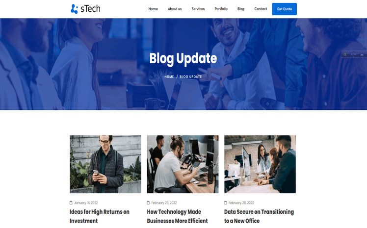sTech - Technology IT Solutions HTML5 Template #254619