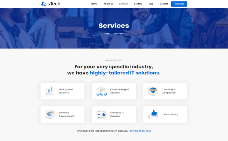 sTech - Technology IT Solutions HTML5 Template #254619