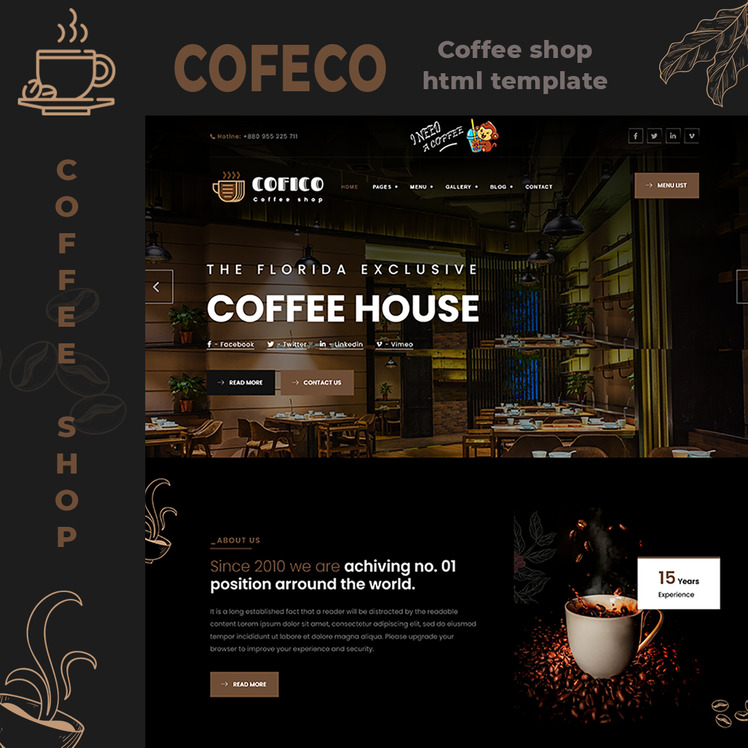 Cofeco - Coffee Shop HTML Template #255804