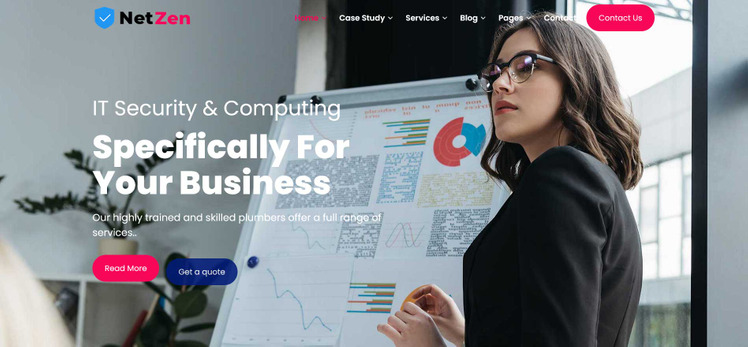 Netzen - IT Solution and Business Consulting Website Template #189925