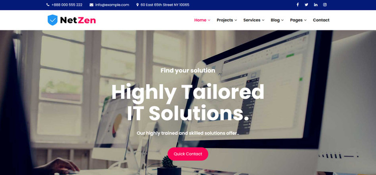 Netzen - IT Solution and Business Consulting Website Template #189925