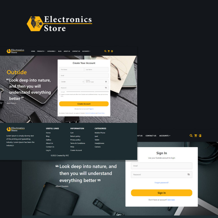 Electronics Store HTML5 Responsive Template #272940
